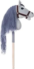 HOPPIHORSE Kůň na tyči A4 šedá / Plyšová hračka