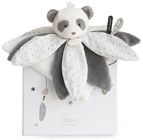 Doudou Dárková sada - plyšový muchláček panda 26 cm
