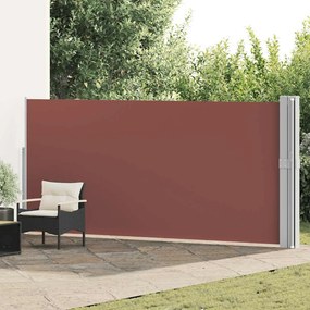 Zatahovací boční markýza / zástěna 170 x 1200 cm hnědá 313396