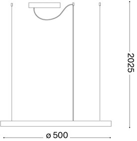 Ideal Lux - LED Lustr na lanku ORACLE SLIM LED/29W/230V 3000K pr. 50 cm zlatá