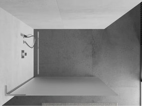 Mexen Kioto L, sprchová zástěna Walk-In 90 x 200 cm, 8mm sklo námraza, chromový profil, 800-090-103-01-30