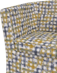 Potah na křeslo IKEA Ektorp Tullsta barva modrá látka pletený vzor, vzorované