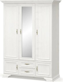 Skříň pětidveřová se zrcadlem a zásuvkami Irys 145.1x212x62.2 cm Borovice anderson
