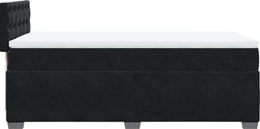 Box spring postel s matrací černá 80 x 200 cm samet 3288476
