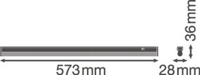 LED svítidlo LEDVANCE Linear Compact Switch 600mm 8W/4000K neutrální bílá