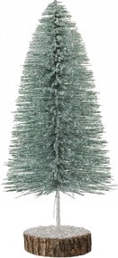 Vánoční dekorativní stromeček se zeleným třpytem velký – 16*16*38 cm