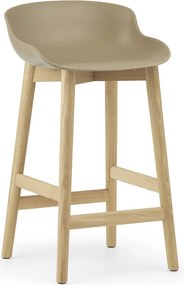 Normann Copenhagen designové barové židle Hyg Barstool Oak Low (výška 65 cm)