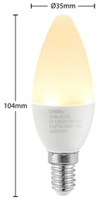 Lindby LED žárovka-svíčka E14 C35 4,5W 3000K opál