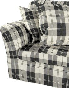 Potah na pohovku IKEA  Tomelilla 2-místná nerozkládací barva černá látka pletený vzor, vzorované