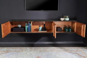 Designový závěsný TV stolek Quillon 160 cm přírodní kámen