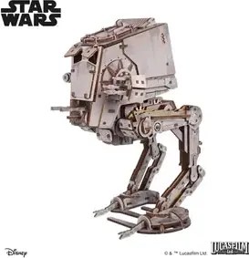 Ugears 3D dřevěná mechanická skládačka Star Wars AT-ST kráčedlo