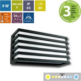 LED svítidlo McLED Corona H, 9W, 4000K, IP65, černá ML-513.023.19.0