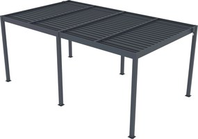 Hliníková bioklimatická pergola s lamelami BestBerg BBP-15G / 5 x 3 m / šedá