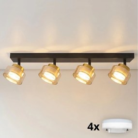 Brilagi - LED Bodové svítidlo AURA LUX 4xGX53/30W/230V černá/zlatá