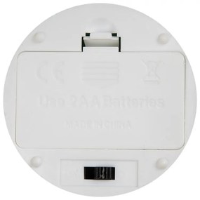 Tmavě zelená široká LED svíčka pruhovaná Bobby – 8x10 cm