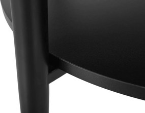 Konferenční stolek Ella 80 cm bílý mramor/černý