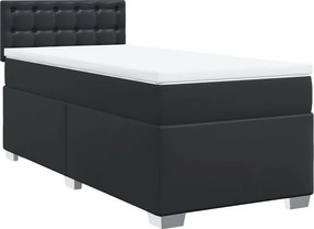 Box spring postel s matrací černá 90x190 cm umělá kůže 3286100