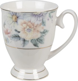 Porcelánový hrneček s květinami Flowers - 11*8*10 cm / 300 ml