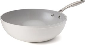 Elmich Nepřilnavá keramická pánev wok Zen Ø 28 cm - krémově bílá