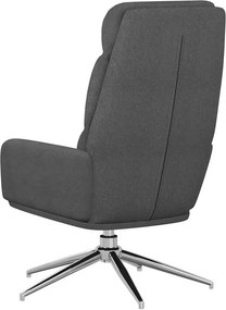 Relaxační křeslo tmavě šedé textil 341131