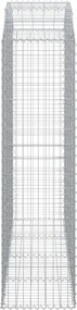 Klenutý gabionový koš 200 x 50 x 180/200 cm pozinkované železo 153479