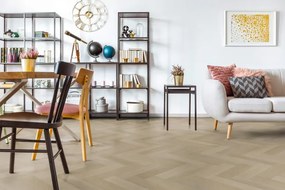 PVC podlaha ICONIK 240 ANCARES HERRINGBONE světle hnědá