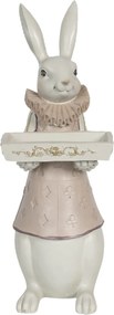 Dekorace králičí dívka s podnosem - 15*13*37 cm