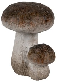 Keramická dekorace dvou hříbků se širokou nohou – 6x5x7 cm