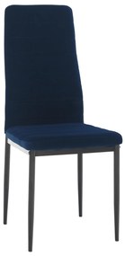 Židle, modrá, velvet látka / černý kov, Tempo Kondela COLETA NOVA