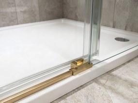 Gelco Luxor Gold Matt sprchový kout obdélníkový 110 x 90 x 200 cm L/P varianta posuvné zlatá čiré sklo GU1211GGU5690G