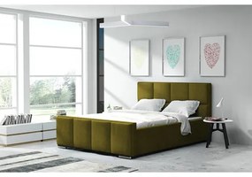 Postel OLIVIA 13 STANDARD 180x200 cm - stříbrné nohy Grafitová