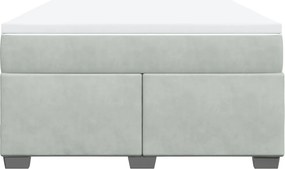 Box spring postel s matrací světle šedá 140x190 cm samet 3285281