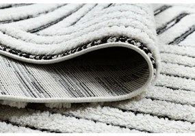 koberec SEVILLA Z788B, bílá / antracit střapce, Labyrint řecký vzor velikost 120x170 cm | krásné koberce cz