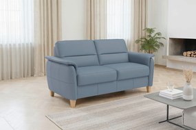 XXXLutz TŘÍMÍSTNÁ POHOVKA, šedomodrá, pravá kůže Sit & More - Pohovky - 0001440332C7