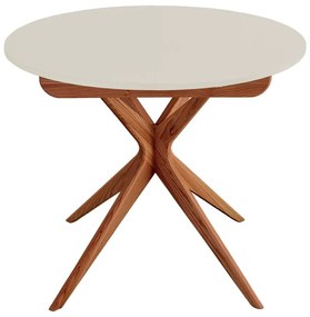 Kulatý rozkládací jídelní stůl s přídavnou deskou ø 90 cm Jubi – Ragaba