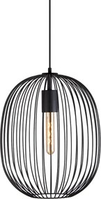 Lustr na lanku OVELLA 1xE27/15W/230V pr. 34 cm černá
