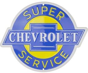 Plechová cedule Chevrolet Super Service 30 cm