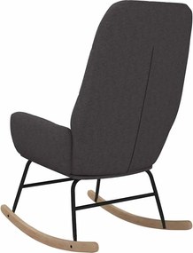 Houpací křeslo tmavě šedé textil 341254
