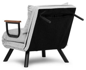 Designové rozkládací křeslo Hilarius II šedé