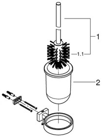 GROHE 40513DC1 - Souprava na čištění toalety ESSENTIALS CUBE nerez