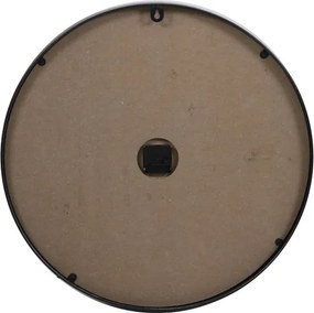 Dřevěné nástěnné hodiny s kovovým rámem Logan - Ø 60*6cm