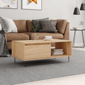 vidaXL Konferenční stolek 90x50x36,5 cm kompozitní dřevo [830566] Barva: hnědý dub