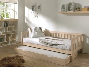 Dětská postel ferizo se šuplíkem 90 x 200 cm hnědá MUZZA
