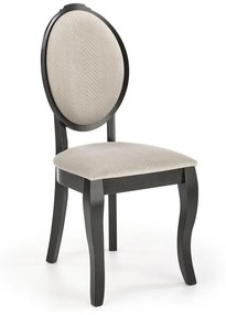 Jídelní židle VELO – masiv, látka, více barev černá / béžová