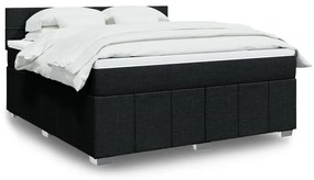 Box spring postel s matrací černá 180x200 cm textil 3289449