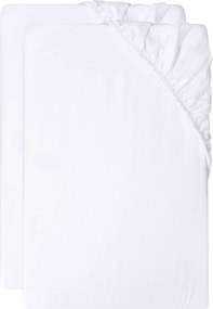 Livarno® Sada saténových napínacích prostěradel, 90-100 x 200 cm, 2dílná, bílá