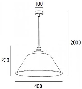 ZAHO Závěsné svítidlo TORTA, 100W, ⌀400 mm Barva: Bílá