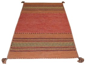 Oranžový bavlněný koberec Webtappeti Antique Kilim, 120 x 180 cm