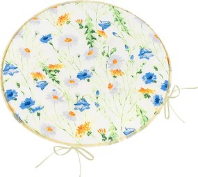Bellatex Sedák Adéla kulatý hladký Modrá,Žlutá,Bílá 40 cm, (průměr)