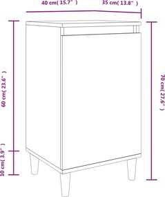 vidaXL Noční stolek 40 x 35 x 70 cm kompozitní dřevo [819640] Barva: Betonová šedá